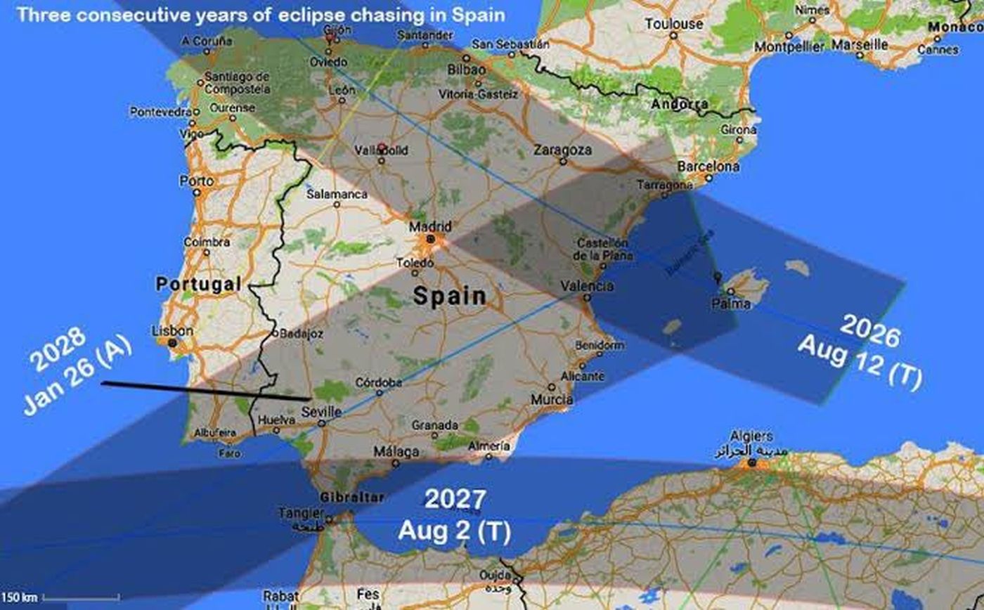 Eclipse 2026-2028 en España: guía completa